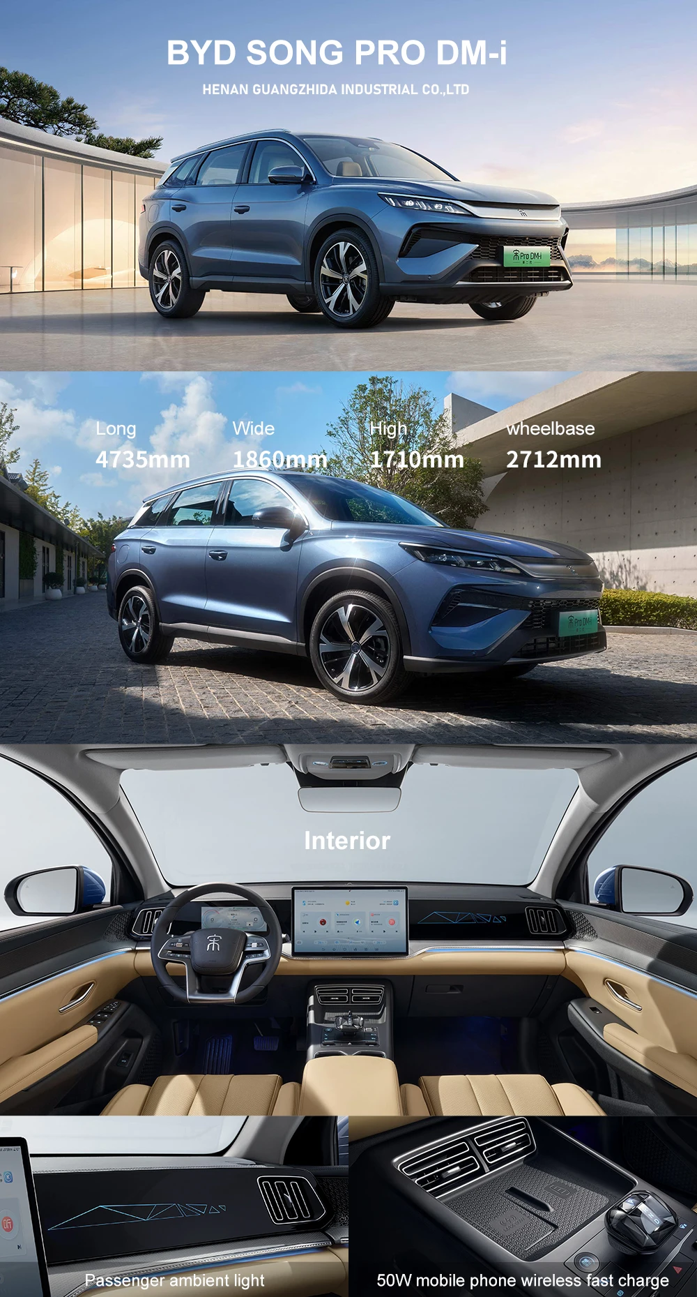 2025 BYD Song Pro Dm-i l Plus Dmi Champion Hybrid Full Ev Electric Car ...