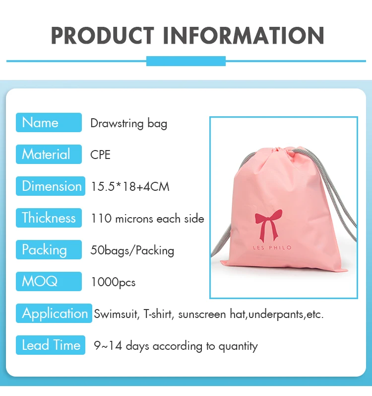 Custom Large Transparent With Printed Logo Pe Frosted Pouch Gift ...