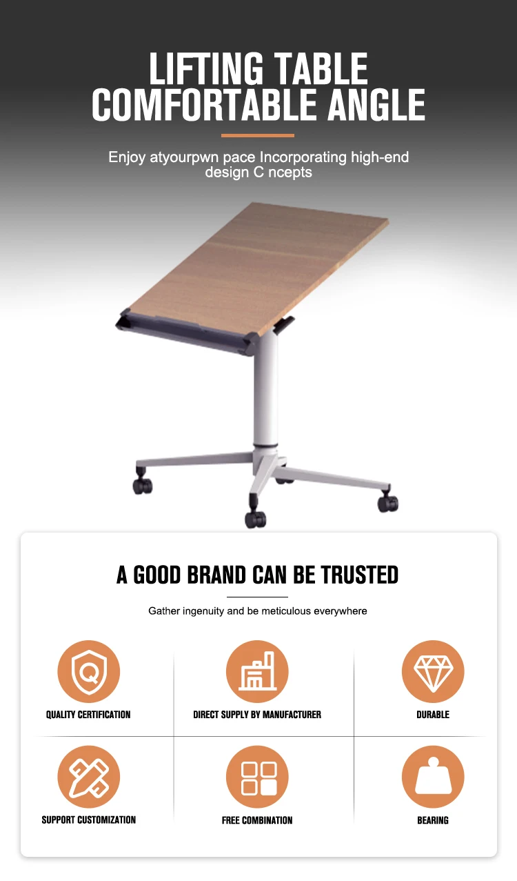 Height Adjustable Automatic up Down Pneumatic Standing Desk Lifting ...