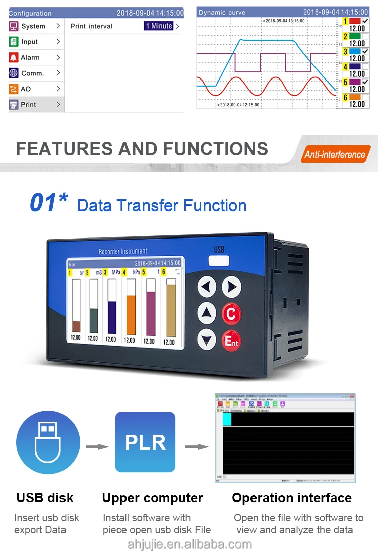 Data Logger 4-20mA RS485 signal Output 6 Channels Data Display Temperature Pressure| Alibaba.com
