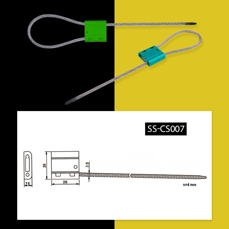 3.5mm Diameter Custom Cable Seal Ss-cs007 With Serial Number - Buy ...