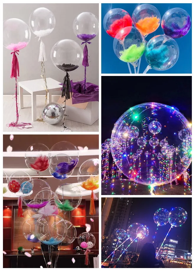 30 Inch Stretched Bobo Balloons - Transparent & Versatile