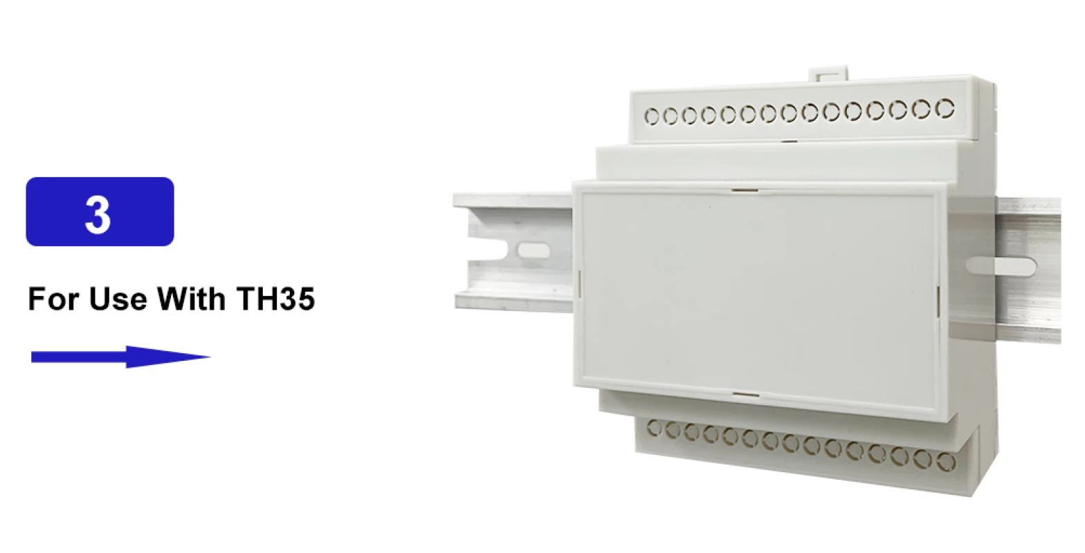 Modular DIN Rail Enclosure - SZOMK Plastic Junction Box for PCB ...