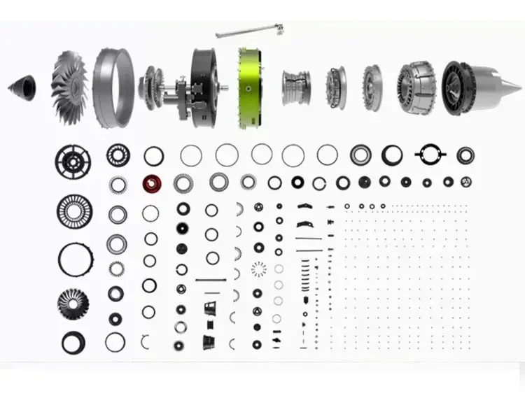 DIY Twin-Spool Turbofan Engine Kit for 1/10 Electric Aircraft Models ...