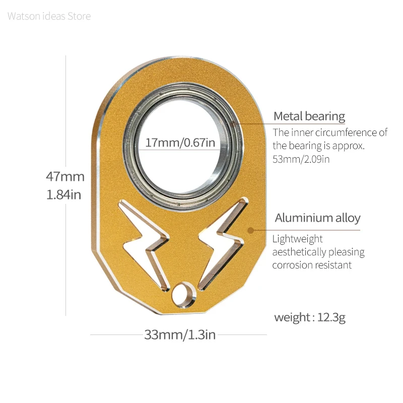 Keychain Spinner Anxiety Stress Relief Metal Fidget Toys Spinning ...