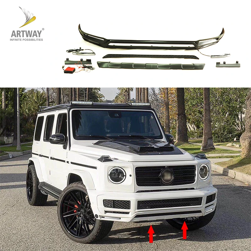 Front Bumper Lip for G Class W463A G500 pp Material Exterior ...