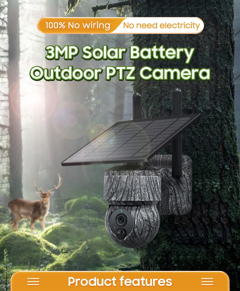 Camo Solar Surveillance Camera Wifi/4g Surveillance Camera Outdoor 360 ...