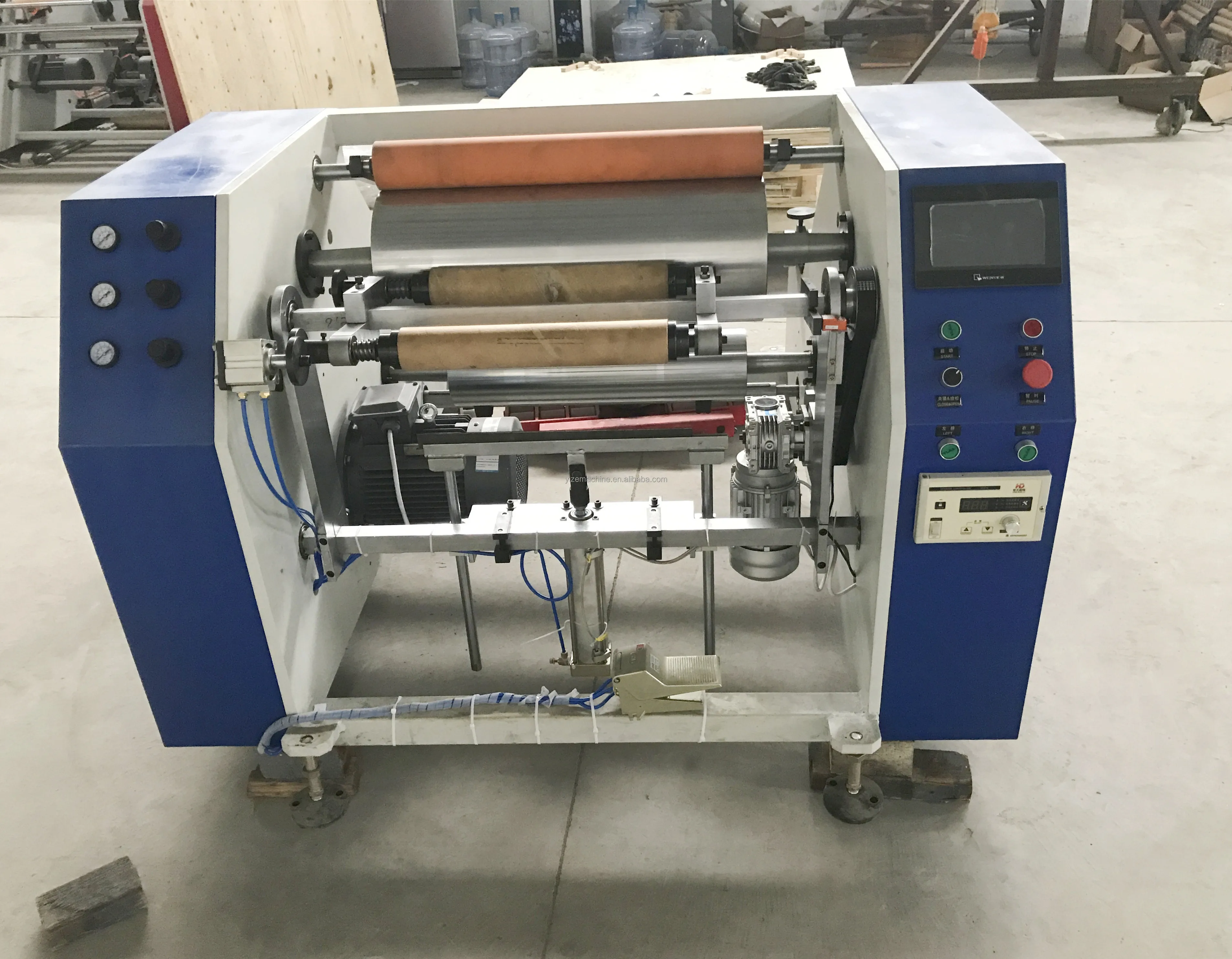Full Automatic Strech Film Rewinder Machine Aluminium Foil Rewinding ...