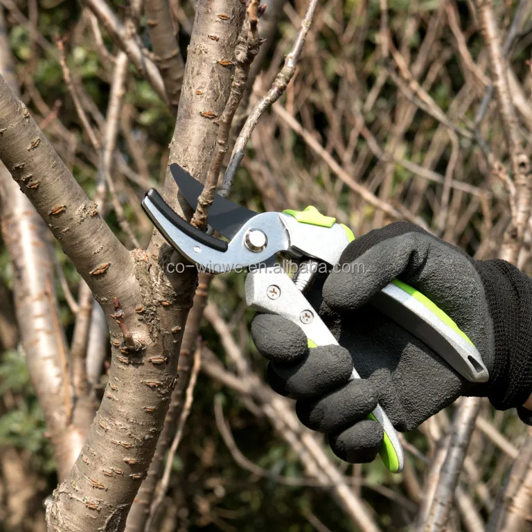 8'' Bypass Shear Garden Carbon Pruner Hedge Clippers With Compression ...