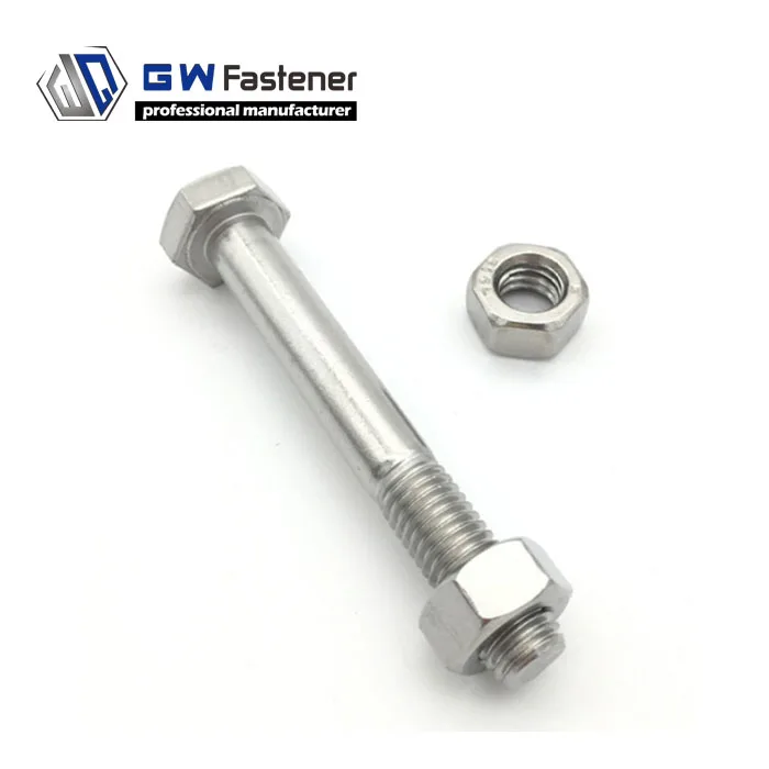 Sus 316 Hex Bolt With Nut A2 A4 Stainless Steel Bolts And Nuts 316 304 ...