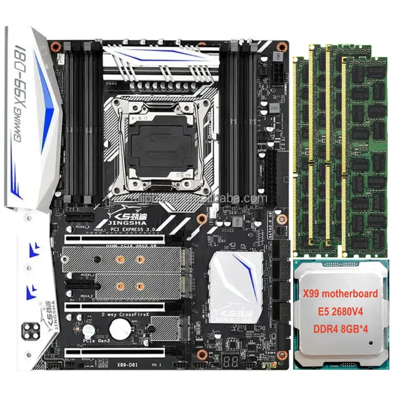 X99 D8i motherboard PC server mainboard 8xDDR4 support xeon E5 v3/v4 ...
