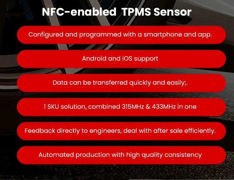 Qqr NFC TPMS Sensor - Reliable Tire Pressure Monitor