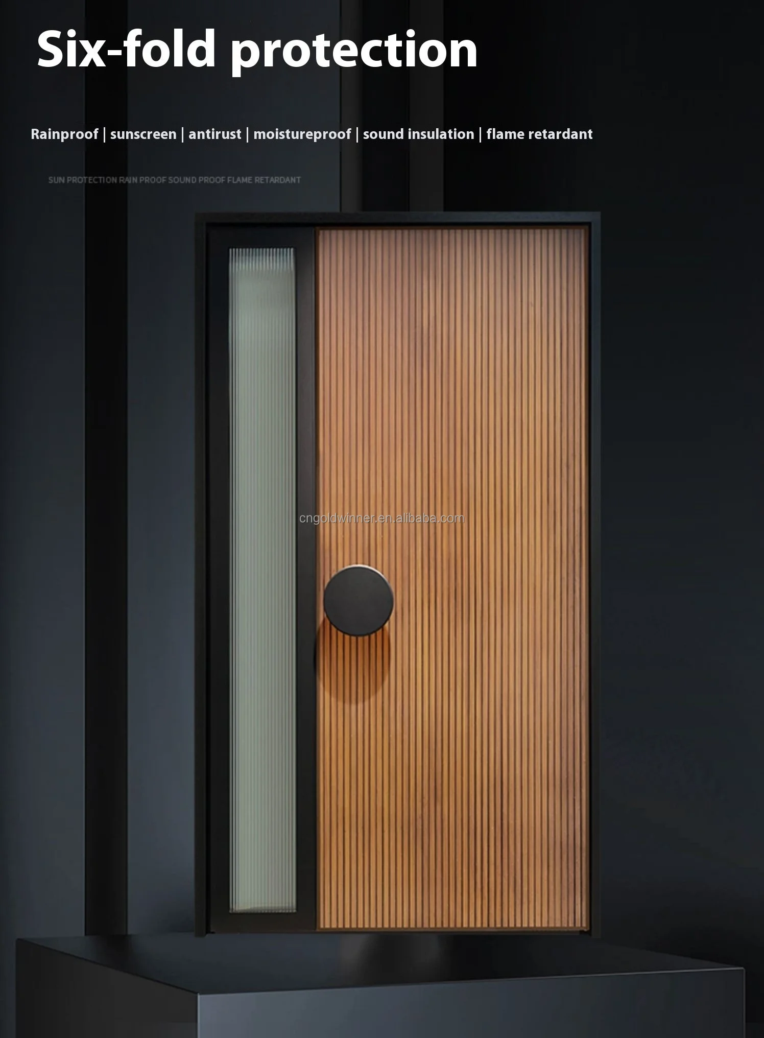 Heavy-duty Aluminum Armored Anti-Theft Security Door