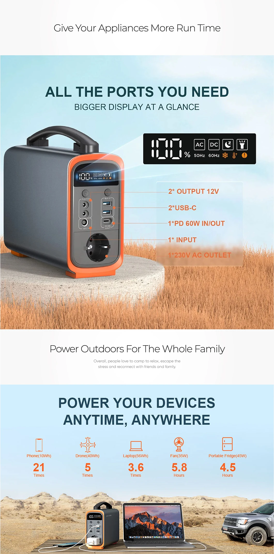 Sunark Guangzhou Portable Solar Generator 200w Outdoor Waterproof Solar ...