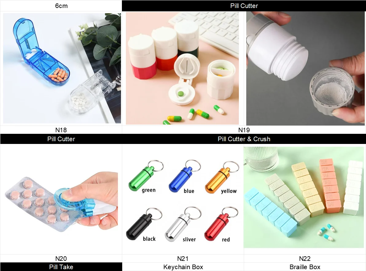 Wholesale Customized Portable Weekly Pill Organizer ABS Pill Storage ...
