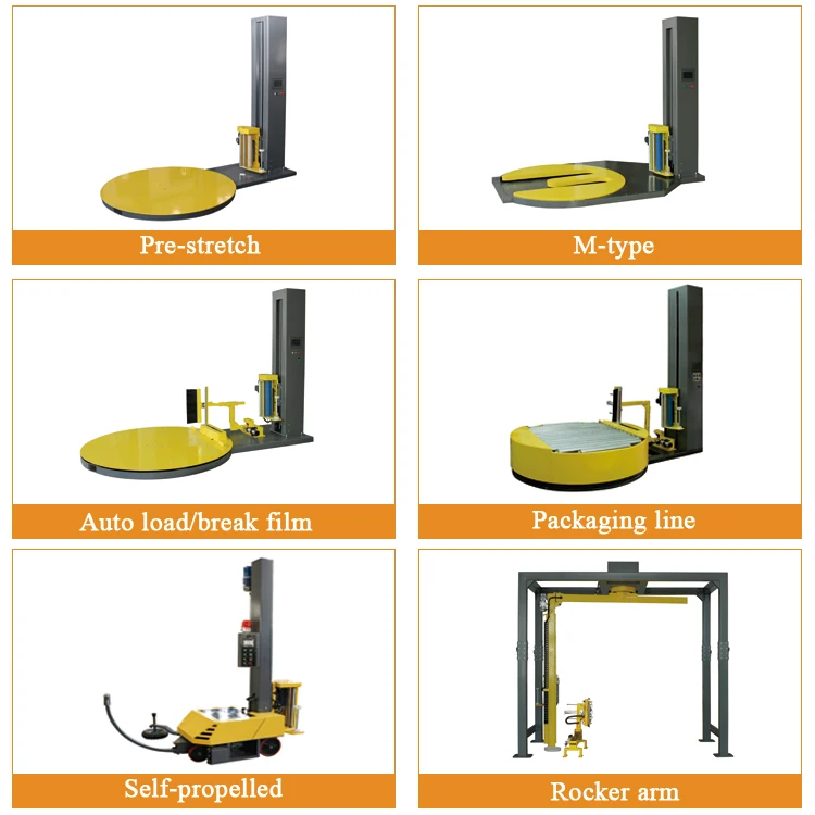 Top Plated Industrial Stretch Pallet Wrap Wrapping Machine For Wide ...