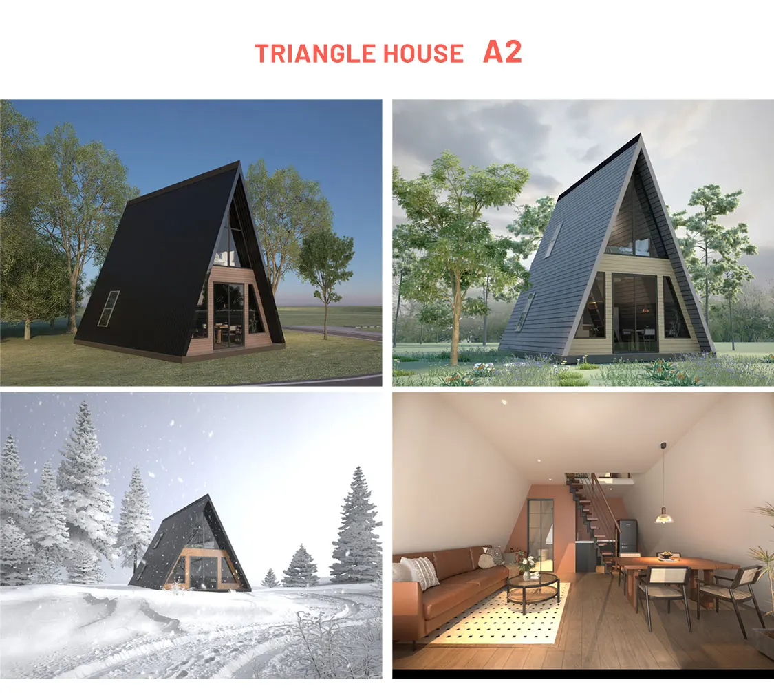 Triangle Tiny House - Luxury Modern a-Frame Steel Structure