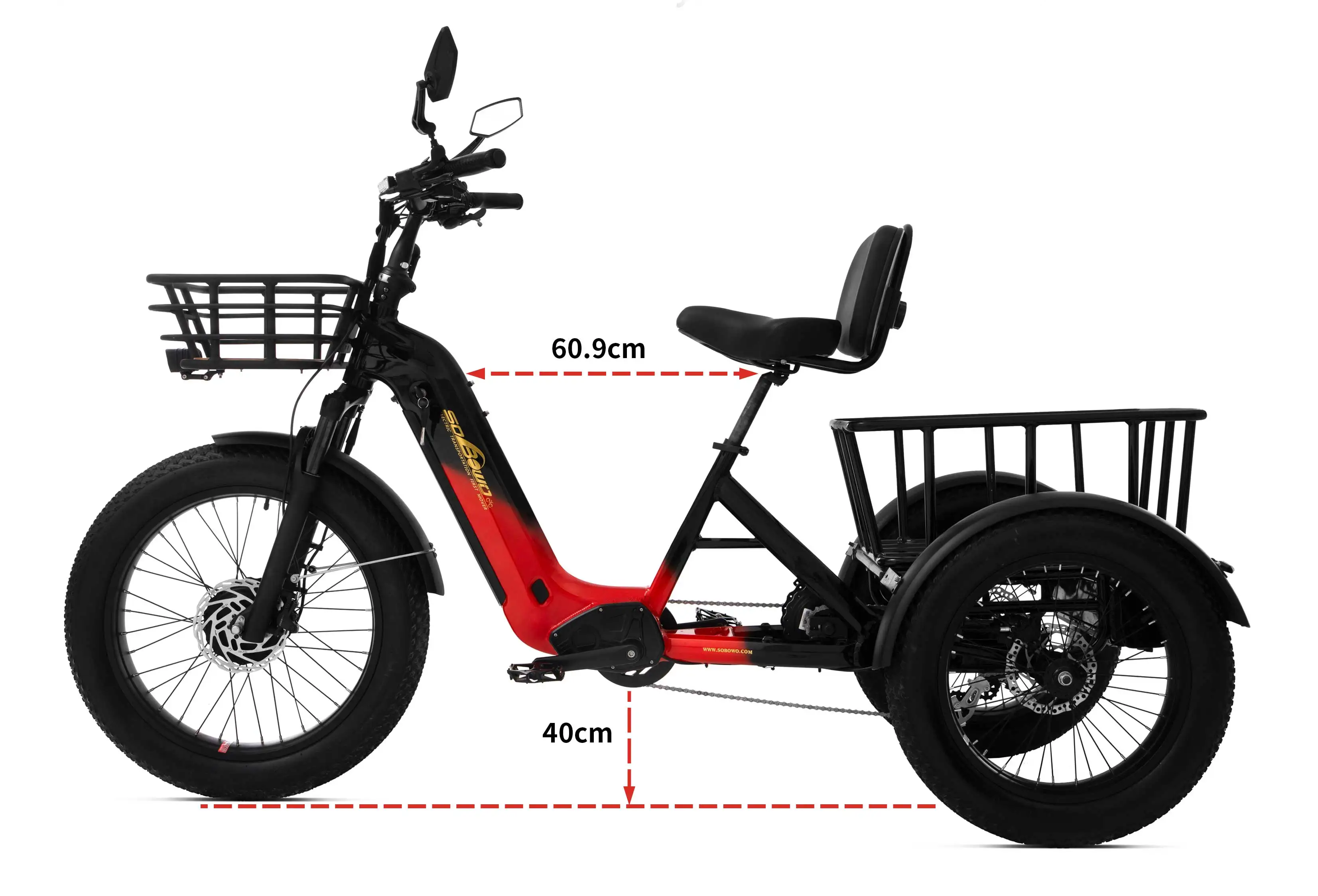 Super Factory 2000W Dual Motor Electric Tricycle for Adults & Cargo OEM