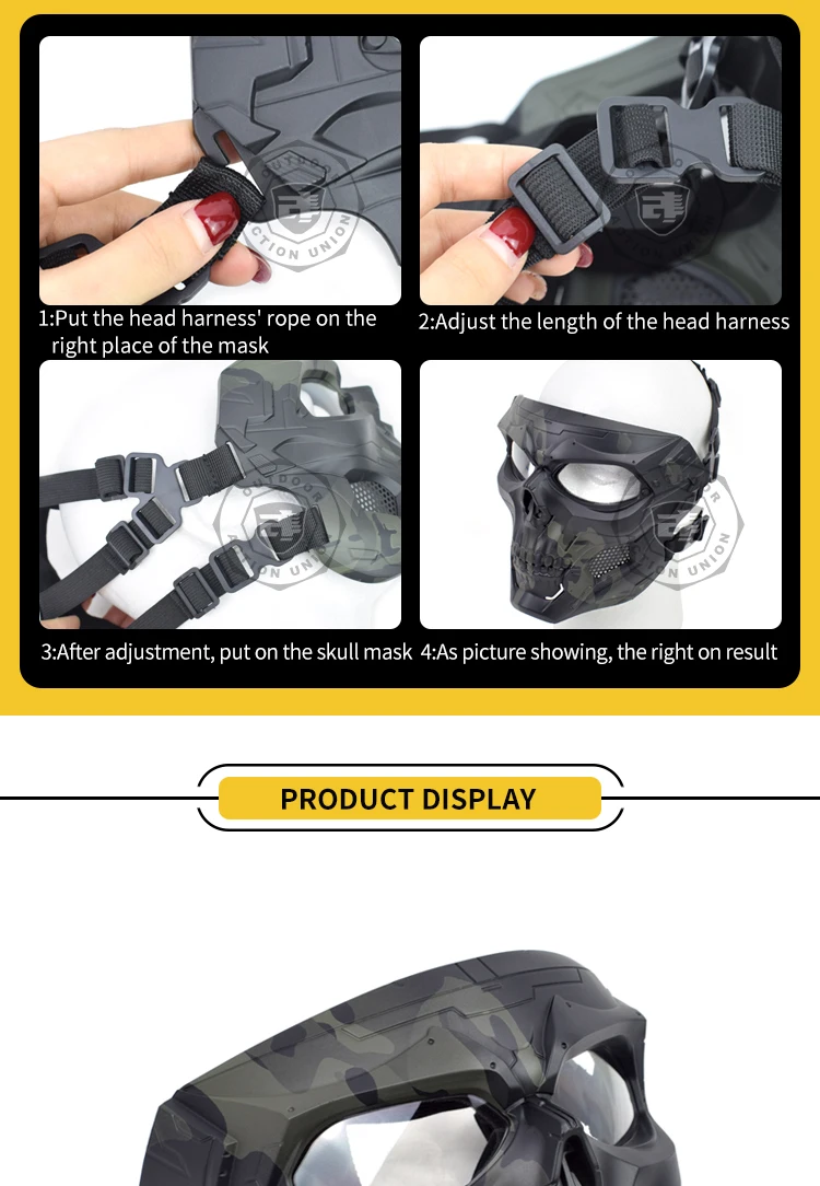 Action Union Wholesale Skull Tactical Mask for Outdoor Sports