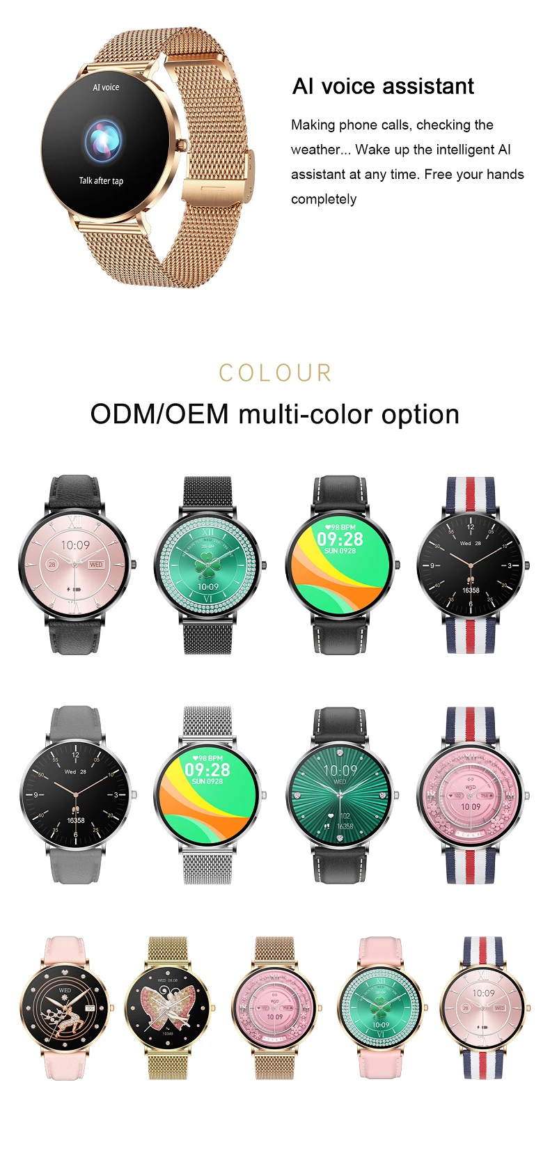 T8 Pro 1.32-inch Amoled Stainless Steel Smartwatch, Fitness Tracker