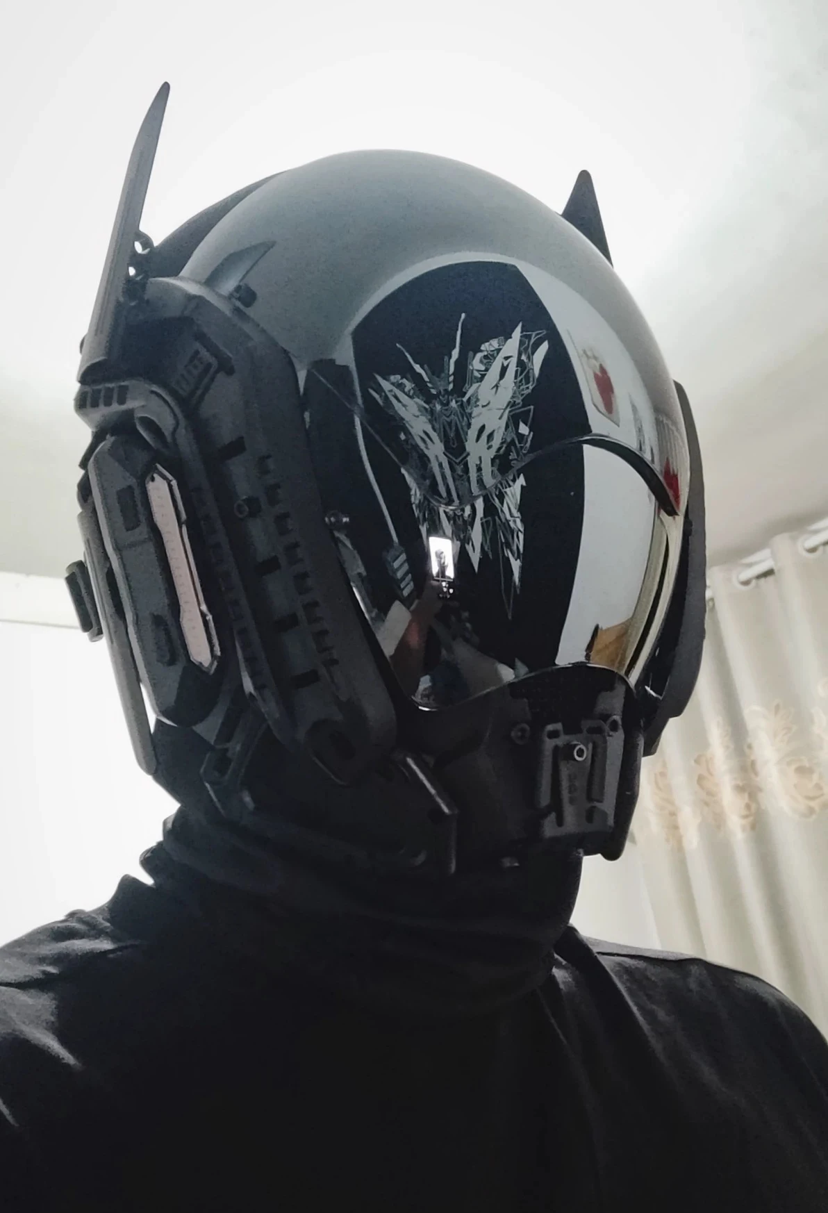 Cyberpunk Mask For Men Futuristic Punk Techwear,With Braids Mask ...