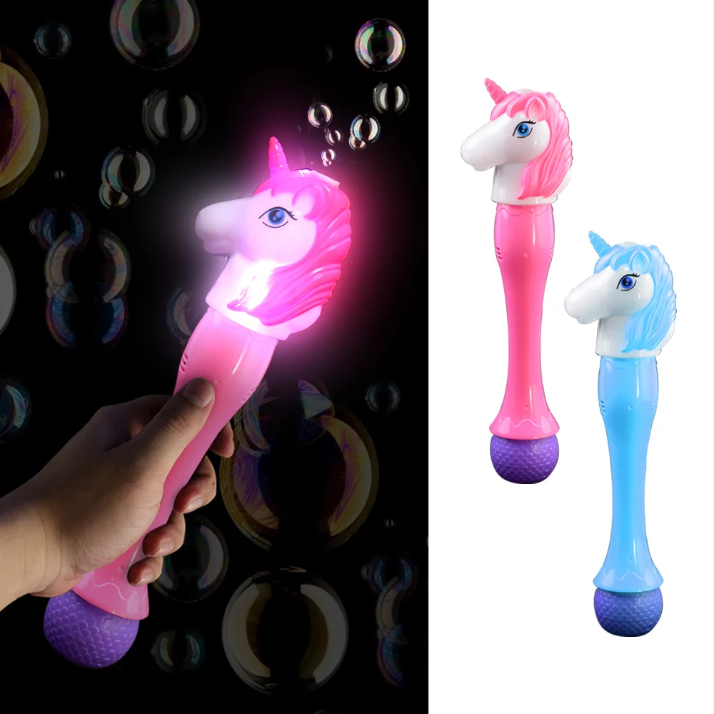 Unicorn Bubble Wand - Fun LED Lights and Music Toy