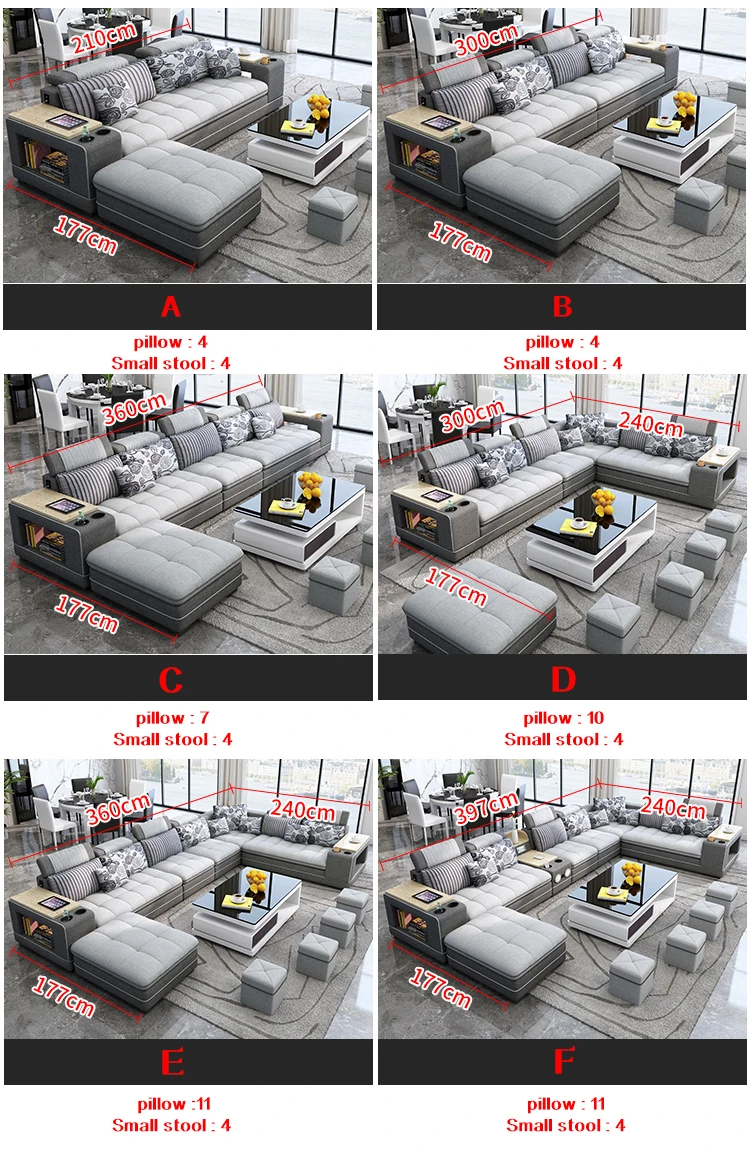 Modern Corner Has Music to Play a Function Fabric Sofa Set