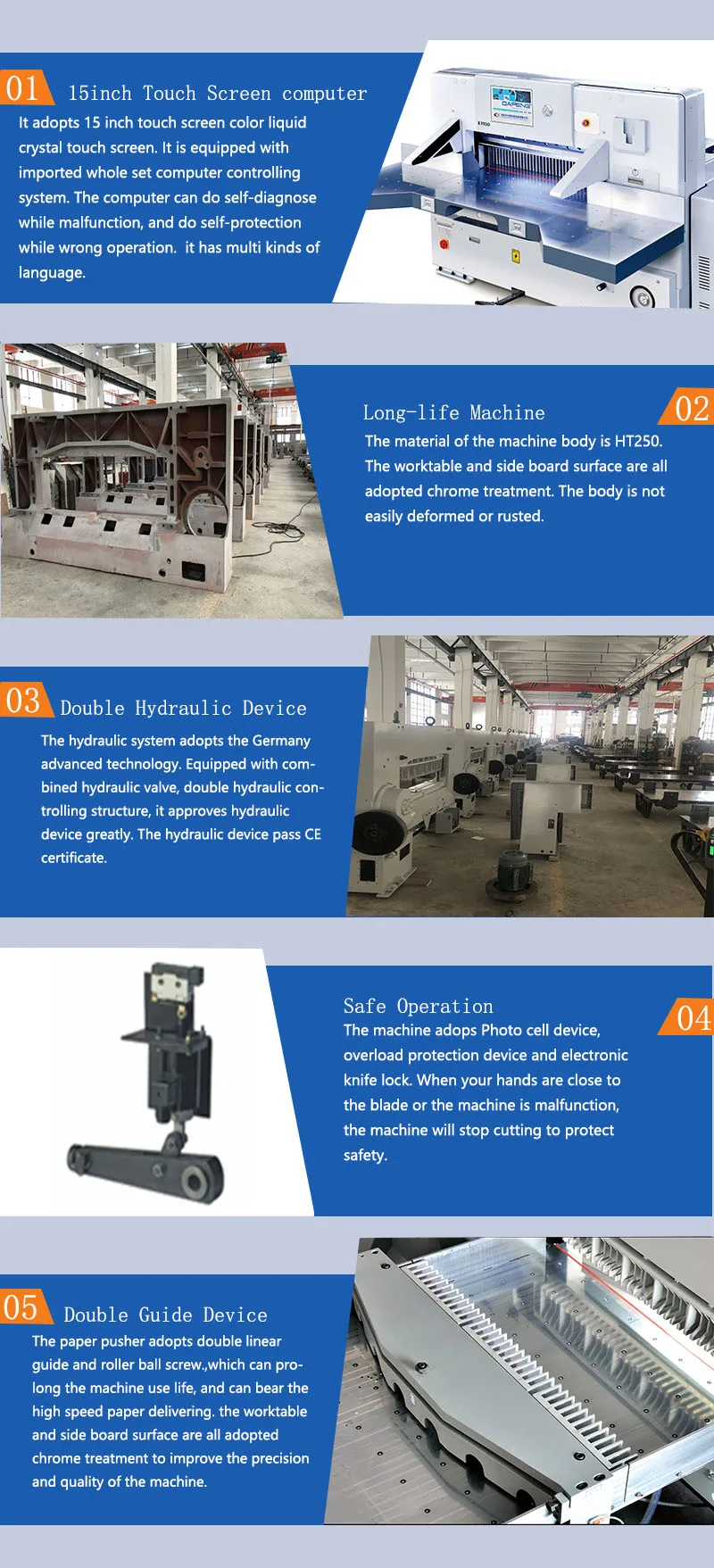 115 Guillotine Cnc Paper Cutting Machine A4 Paper Machinery with 15 ...