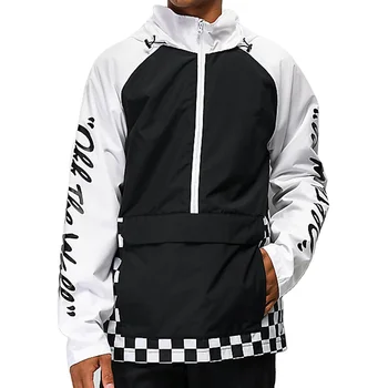 Men Custom Half Zipper Windbreaker Jacket Premium Quality Turtle Neck ...