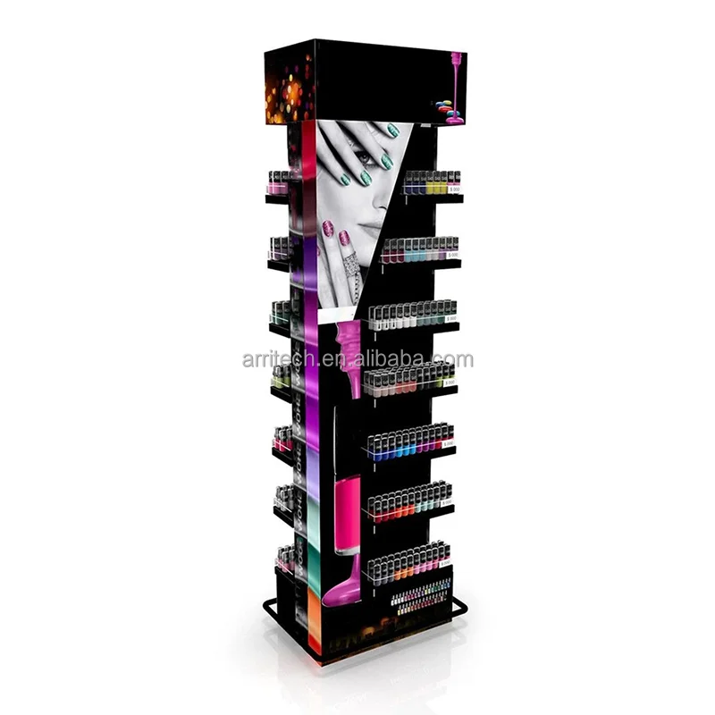 New Design Customizable Floor Standing Make-up Display Rack Acrylic ...