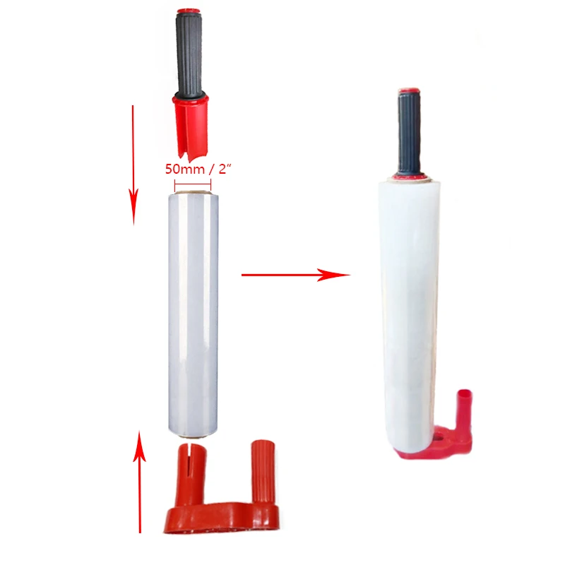 Hand Held Saver End Plugs Stretch Film Dispenser with Roll - Durable ...