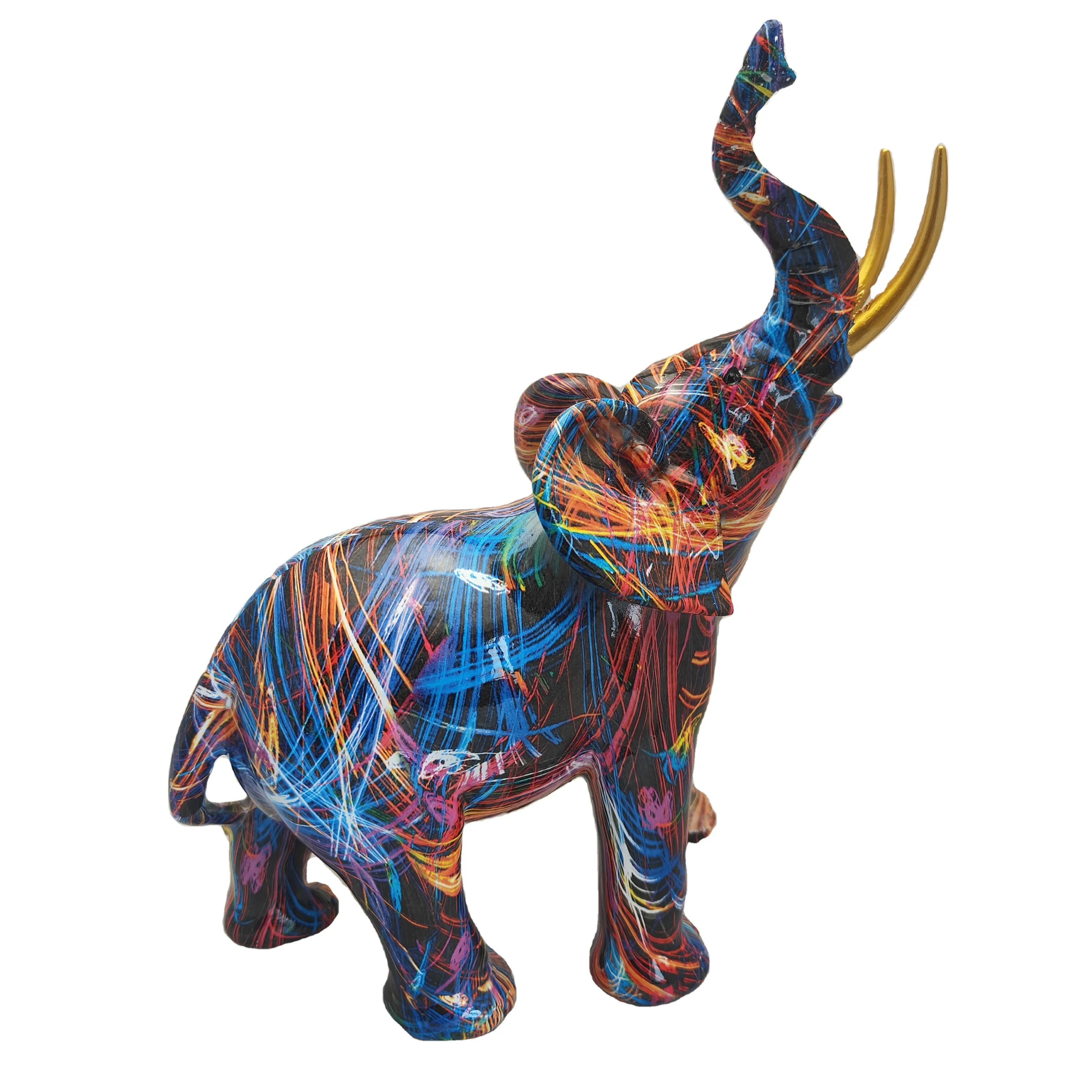 Alibaba.com: Colorful Resin Elephant Figure, Enamel Finish, Creative ...