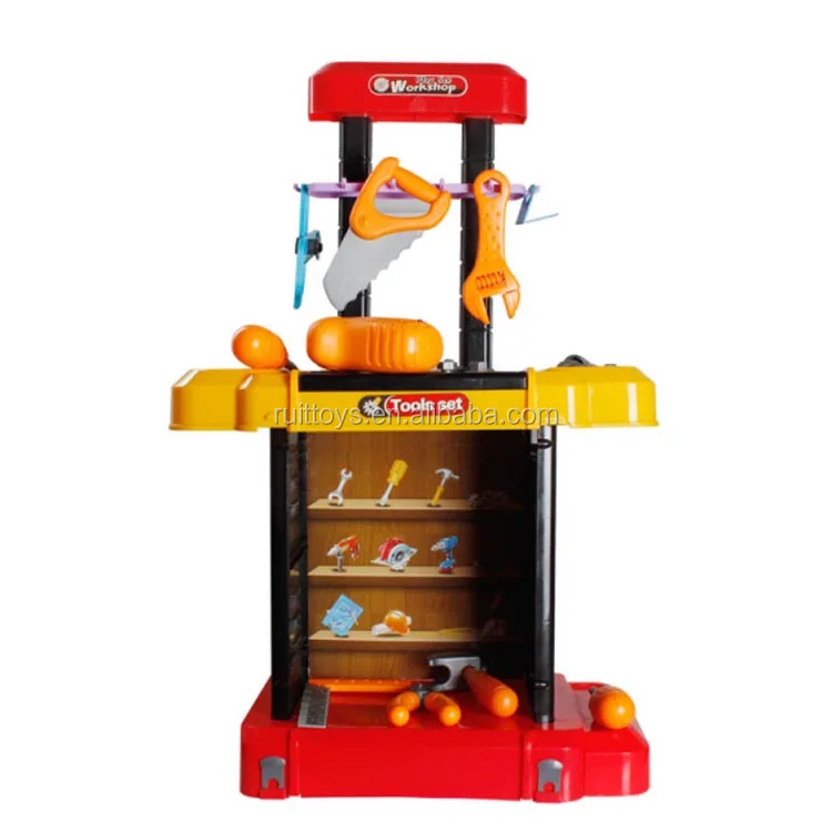 Kids Pretend Play Toy Construction Repair 2 In 1 Plastic Suitcase Tool ...