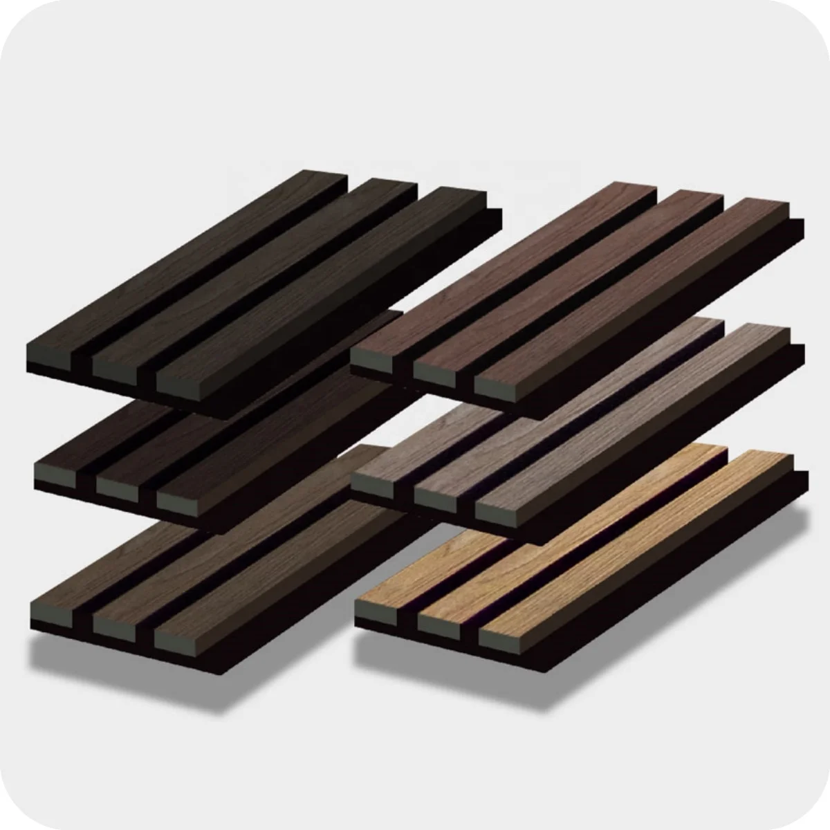 Akupanel Wood Acoustic Wall Panels Black Pet Felt And Washed Oak Veneer ...