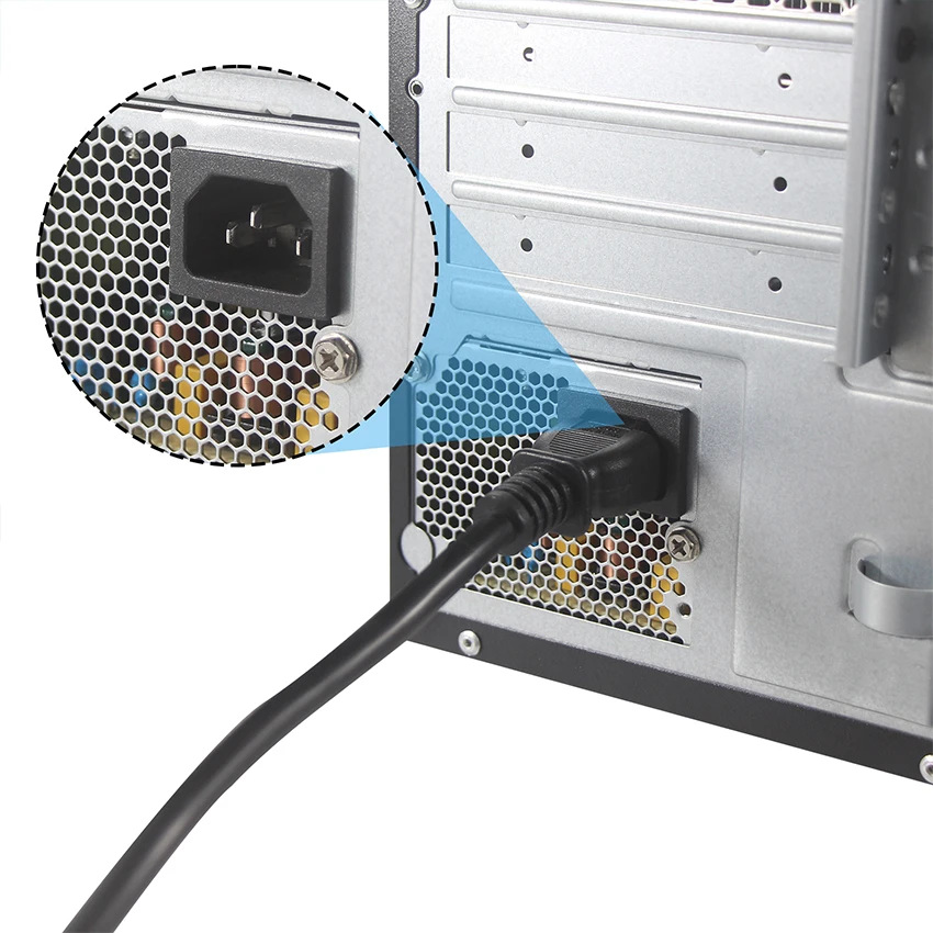 TWO Way Splitter Bsi 13a Ac Cable 1.8m Bs Plug Uk Power Cord Iec 2x C13 ...