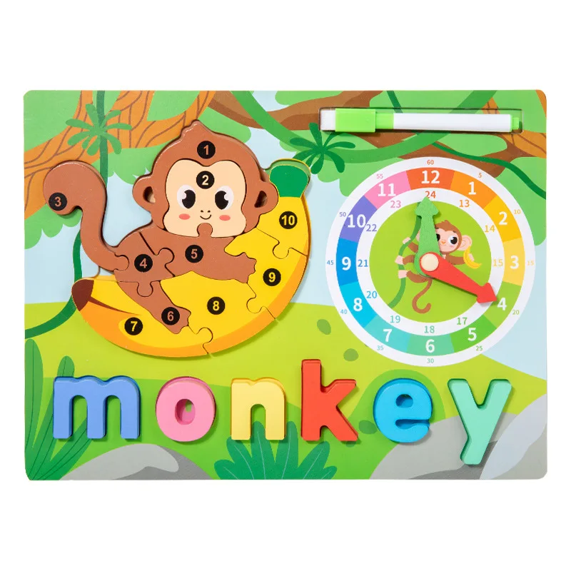 Educational Puzzle Board - Multi-Functional Toy for Kids