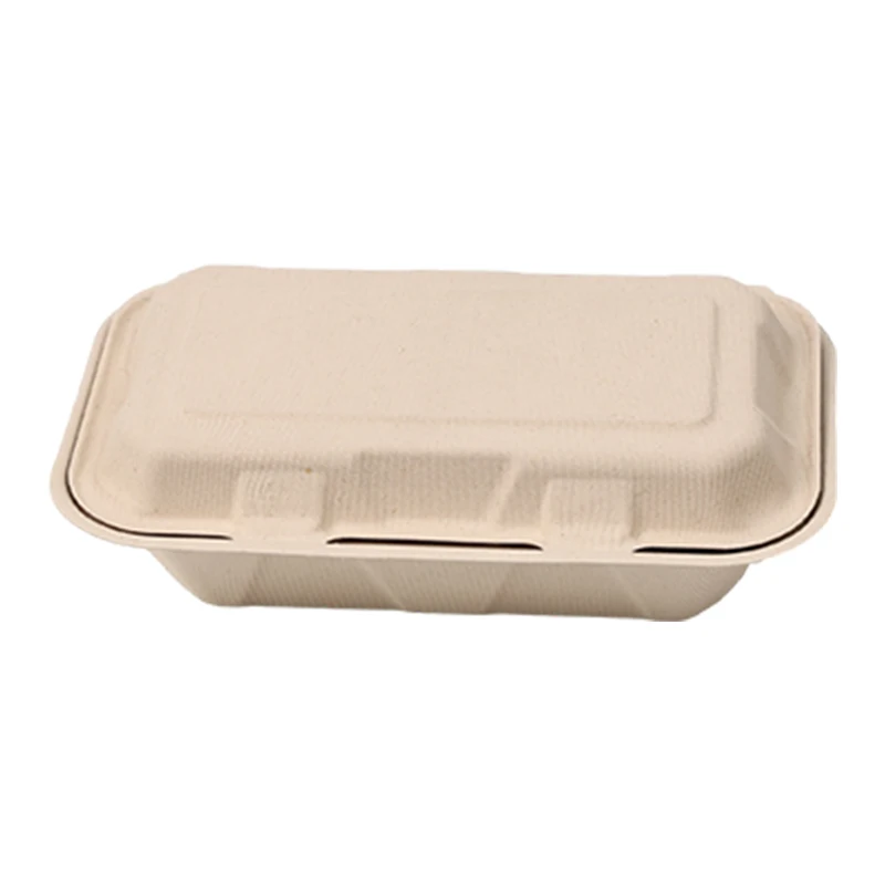 Sugarcane Bagasse Box 100% Compostable Hinged Clamshell To Go ...
