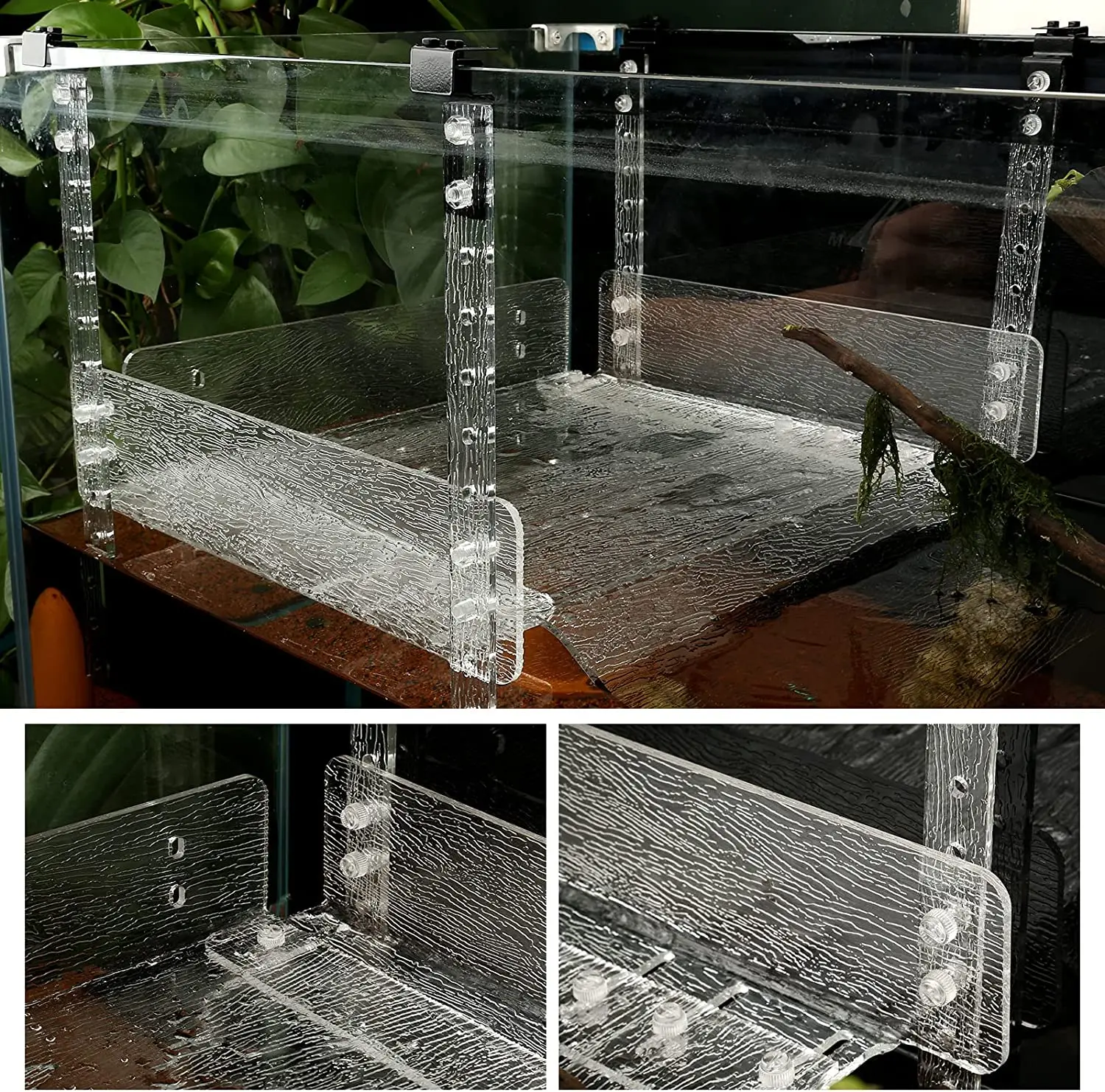 Hanging Turtle Basking Platform Aquarium Fish Tank Acrylic Turtle Tank ...