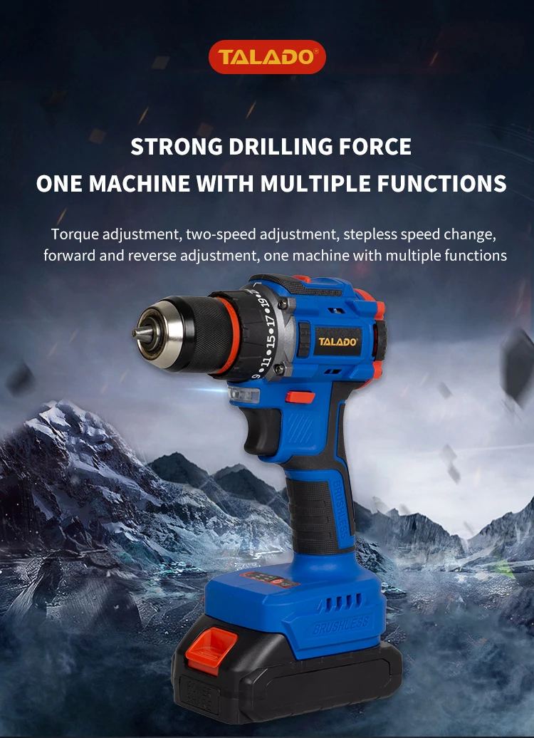Heavy Duty Cordless Electric Drill Dual-speed Variable Speed Control ...