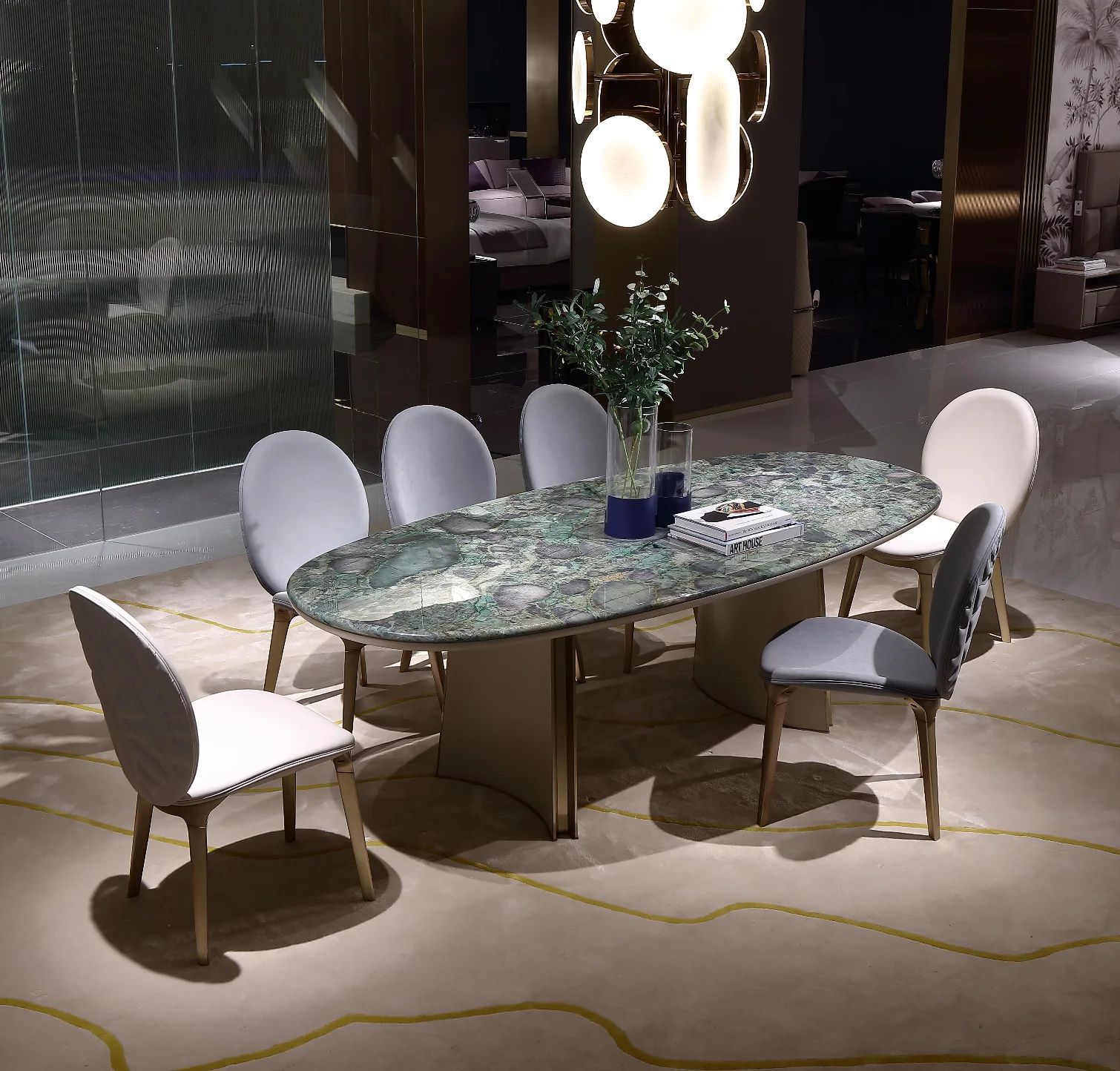 Jason Luxury Dining Table - Elegant Marble & Modern Design