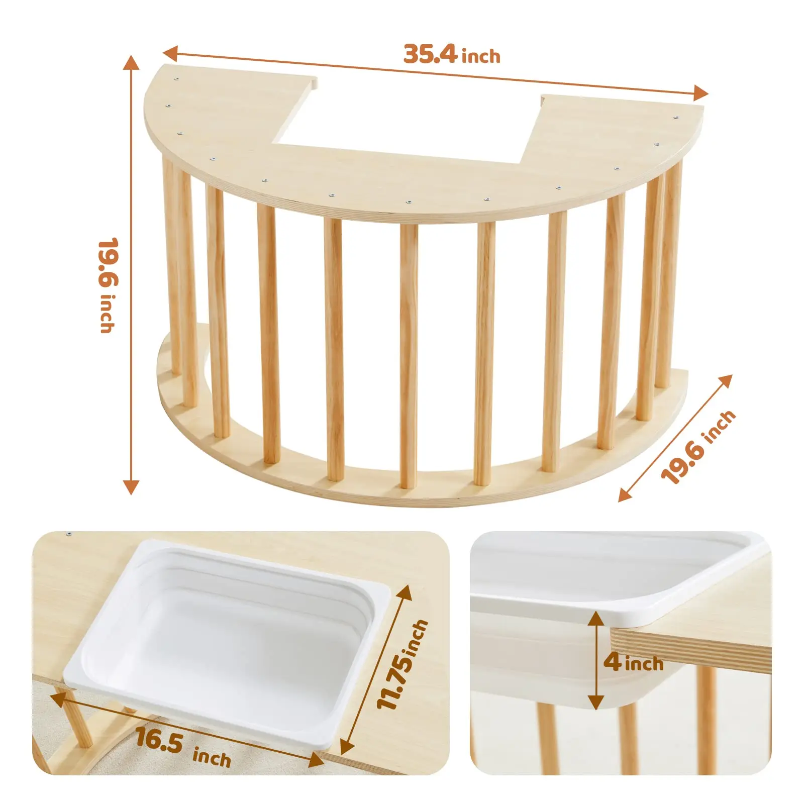 Climbing Arch Sensory Table Montessori Climbing Gym For Kids Rocker ...