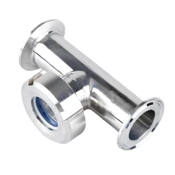 Stainless Steel 304 316l Sanitary Tri Clamp Union Sight Glass Tee Type ...