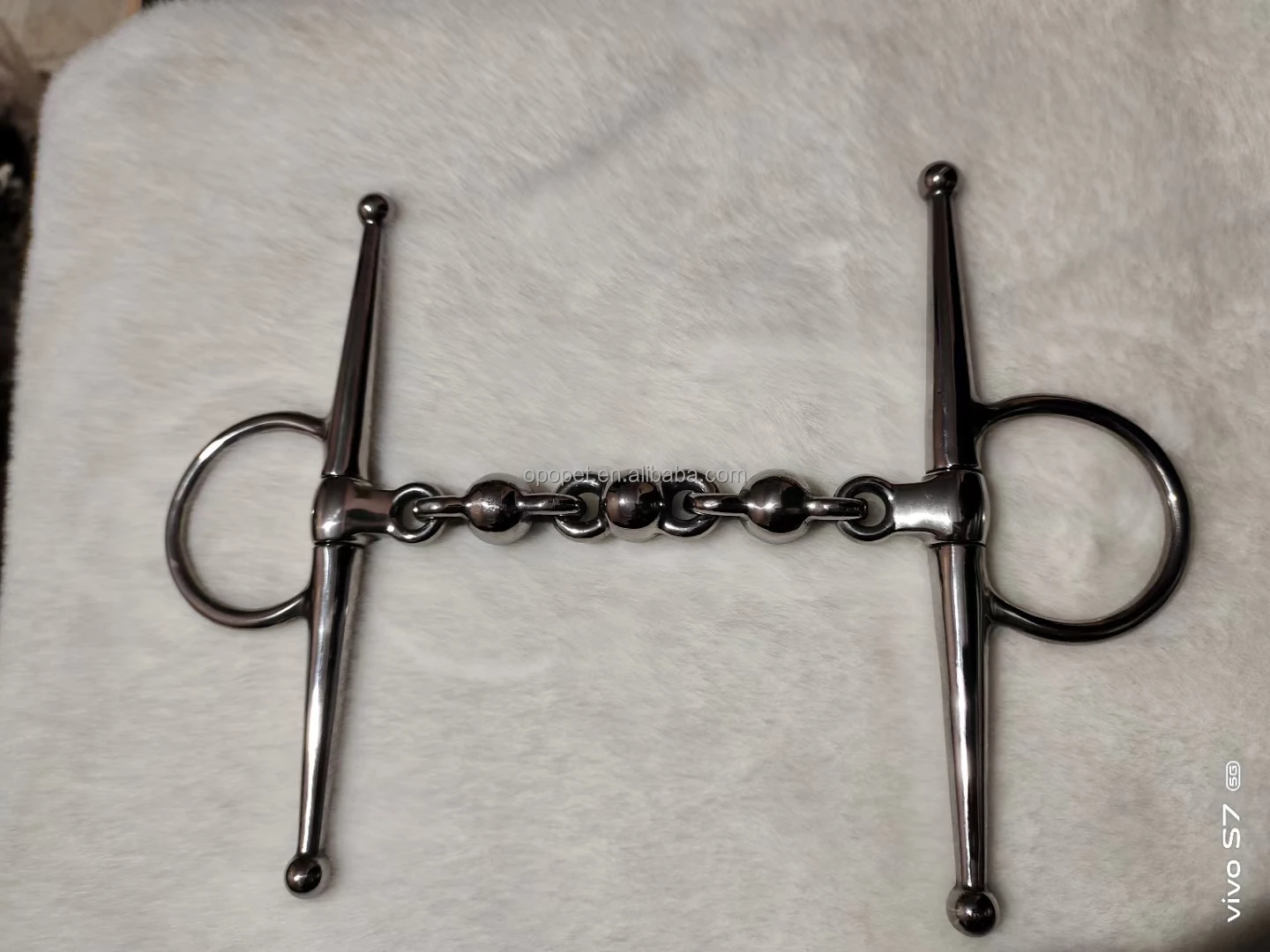 Horshi Stainless Steell Full Cheek Horse Bit Copper Broken Mouthpiece ...