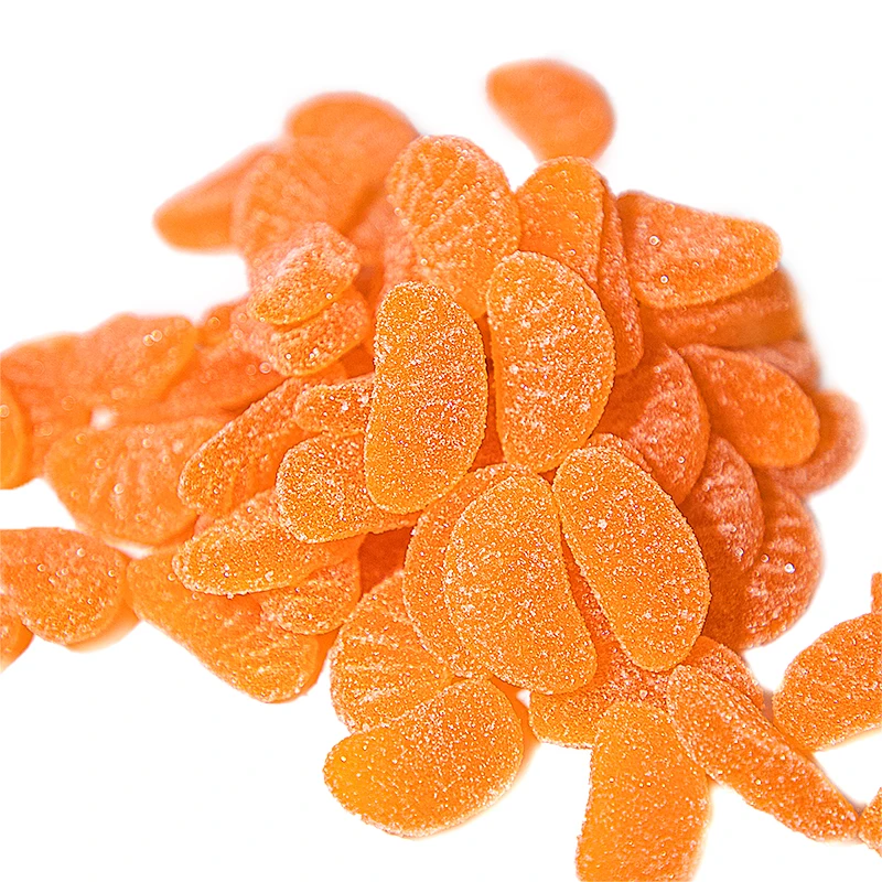 HALAL Orange Shape Fruit Vegan Gummies - Customizable