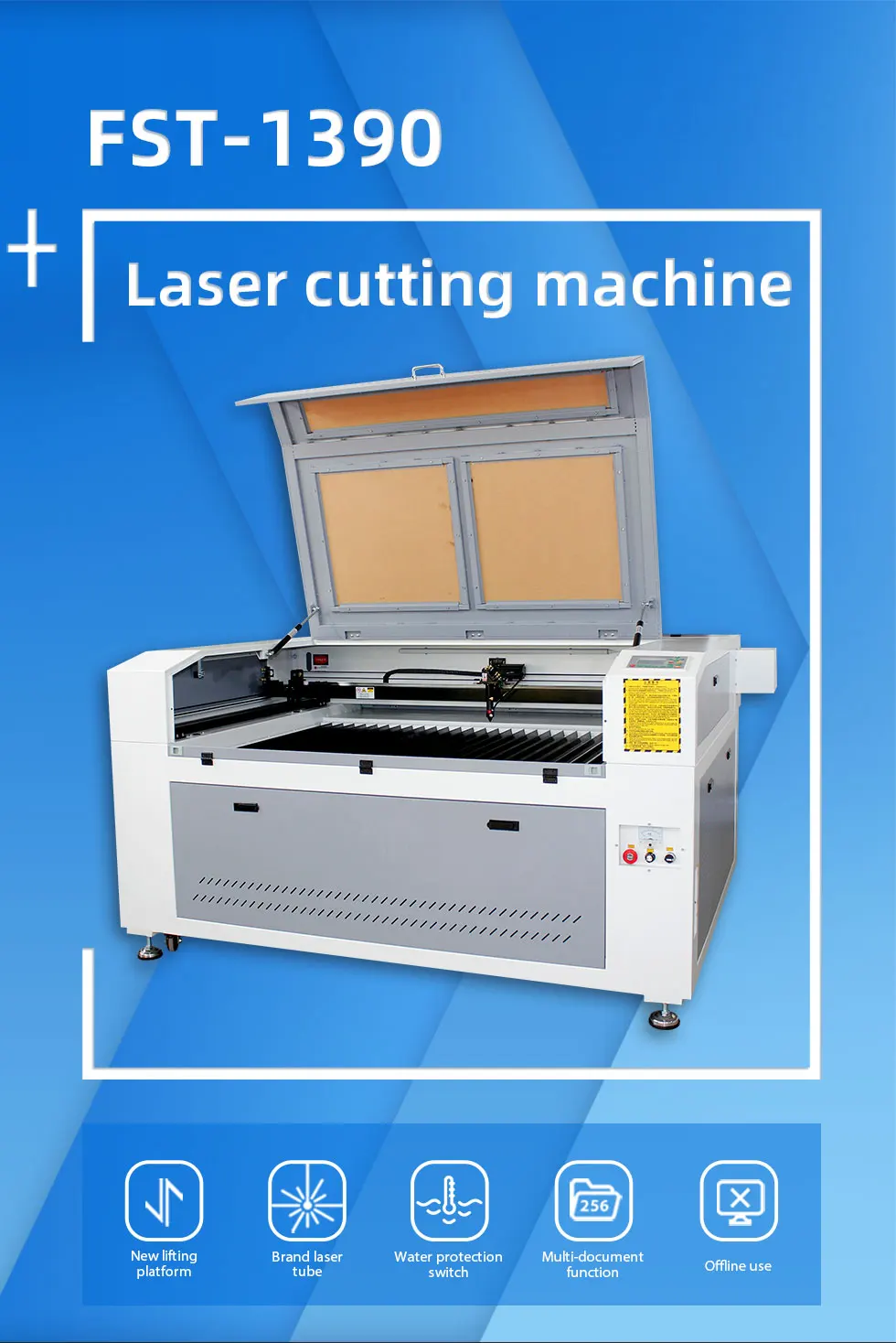 CNC CO2 Laser Cutting and Engraving Machine for Wood, Glass, and Acrylic