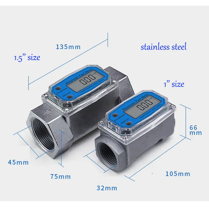 Digital Flow Meter Pulser Turbine Flowmeter With High Precision For Oil ...