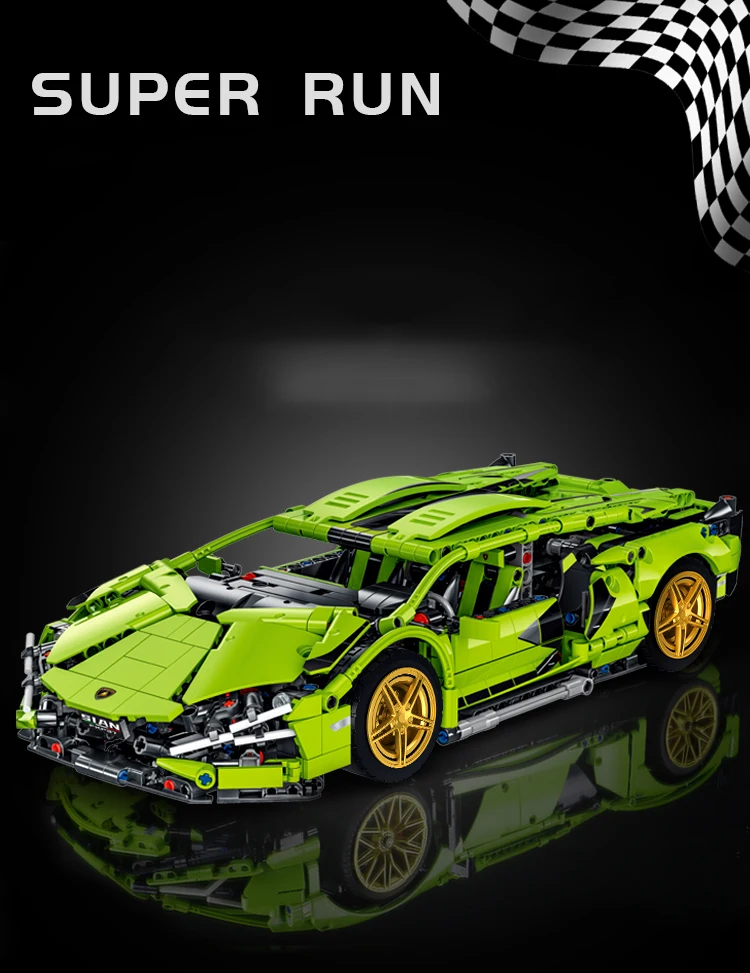Super Racing Car Lam Borghinis Sian Building Blocks Assembly Compatible ...