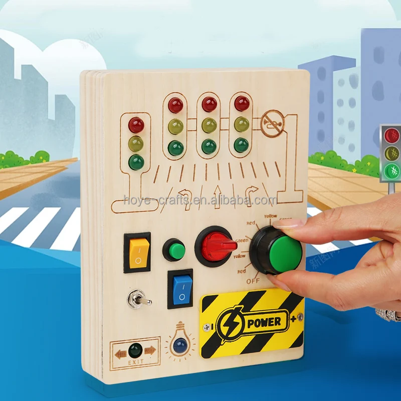 Educational Toy Hot Selling Wooden Busy Traffic Signal Board Hands-on ...
