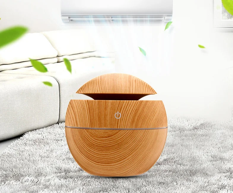 Portable Design Mushroom Wood Moisture Humidifier Air Purifier Usb Mini ...