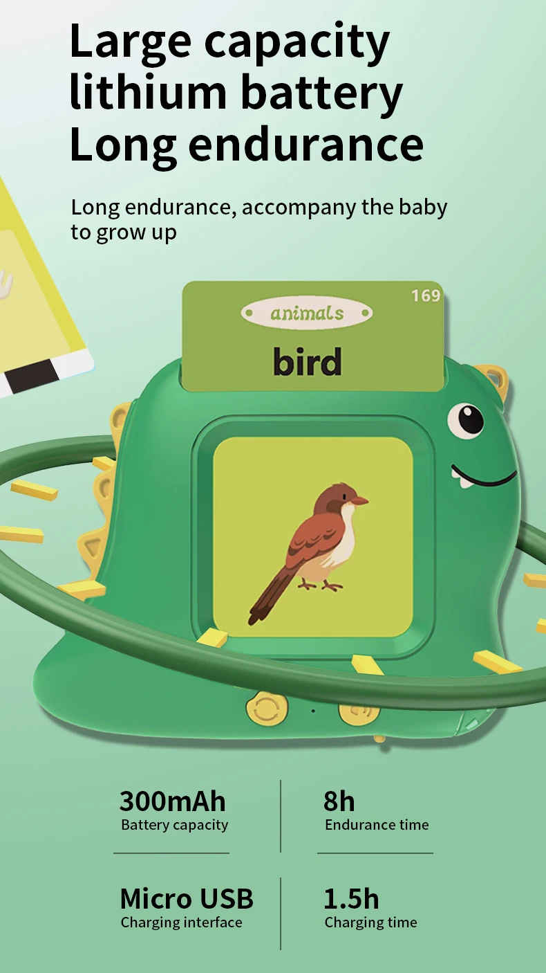 Kids Flash Card Readers Educational Learning Machine Toys Cartoon ...